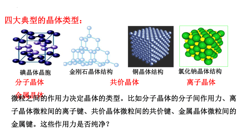 3 3 2过渡晶体与混合晶体四种晶体类型比较 高二化学课件 共31张PPT 人教版2019选择性必修2 21世纪教育网