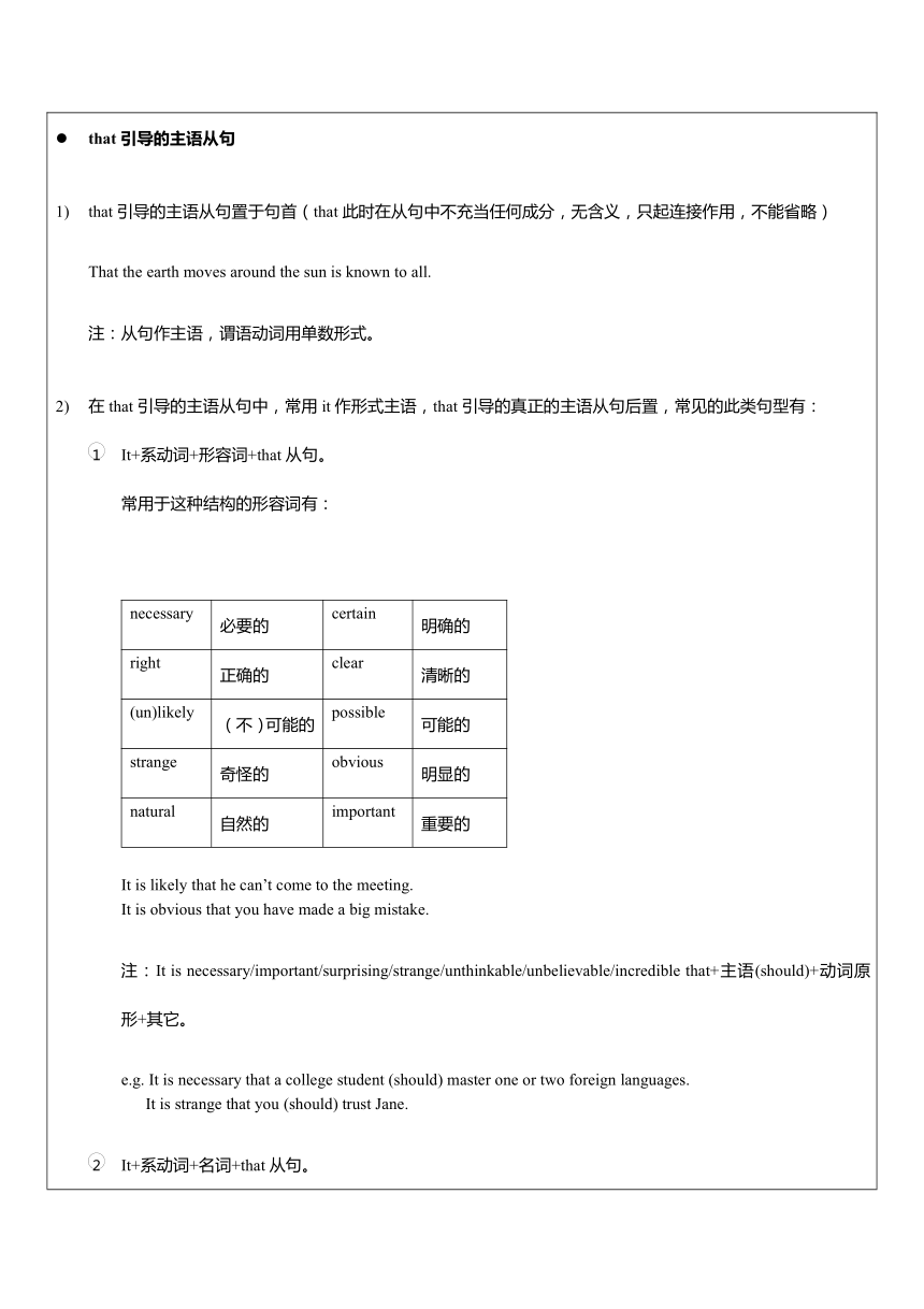 高中英语 名词性从句专题讲解详细素材 21世纪教育网